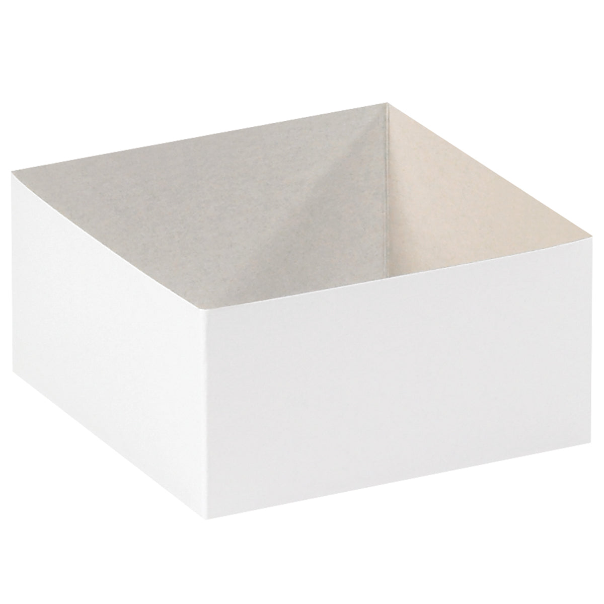 6 x 6 x 3 White Deluxe Gift Box Bottoms