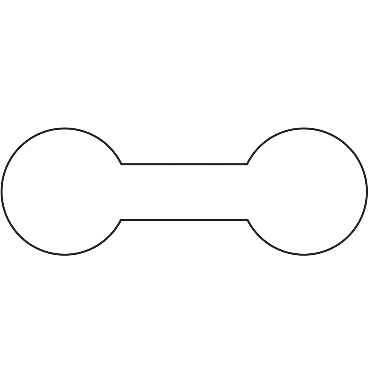 7/16 x 1 5/16" White Merchandise Tags - Barbell Shape