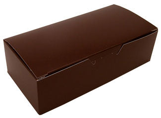 7 x 3-3/8 x 2 (1 lb.) Brown 1 Piece Candy Boxes