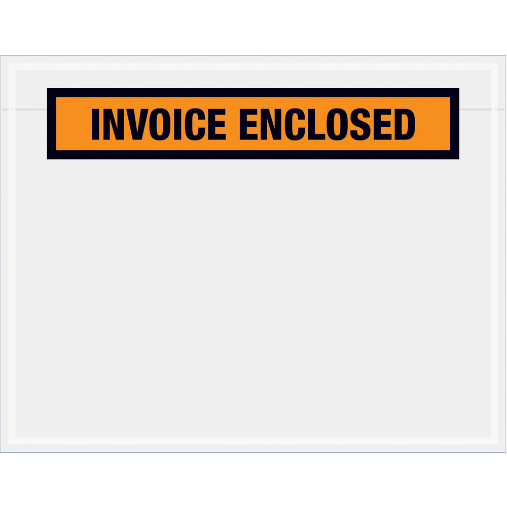 4-1/2 x 6 Invoice Enclosed Envelopes (Panel Face Script) - ORANGE ...