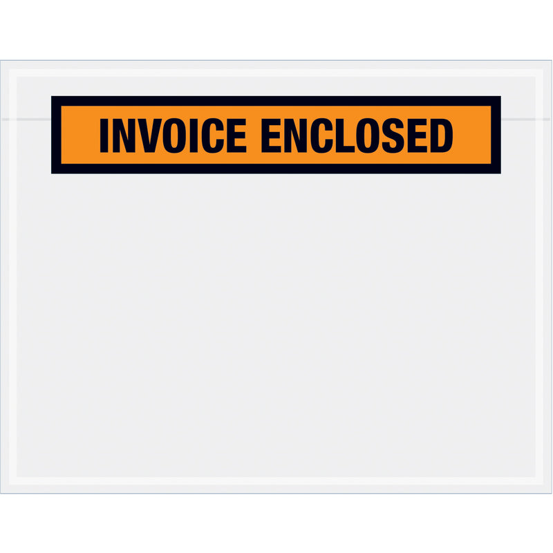 4-1/2 x 6 Invoice Enclosed Envelopes (Panel Face Script) - ORANGE ...