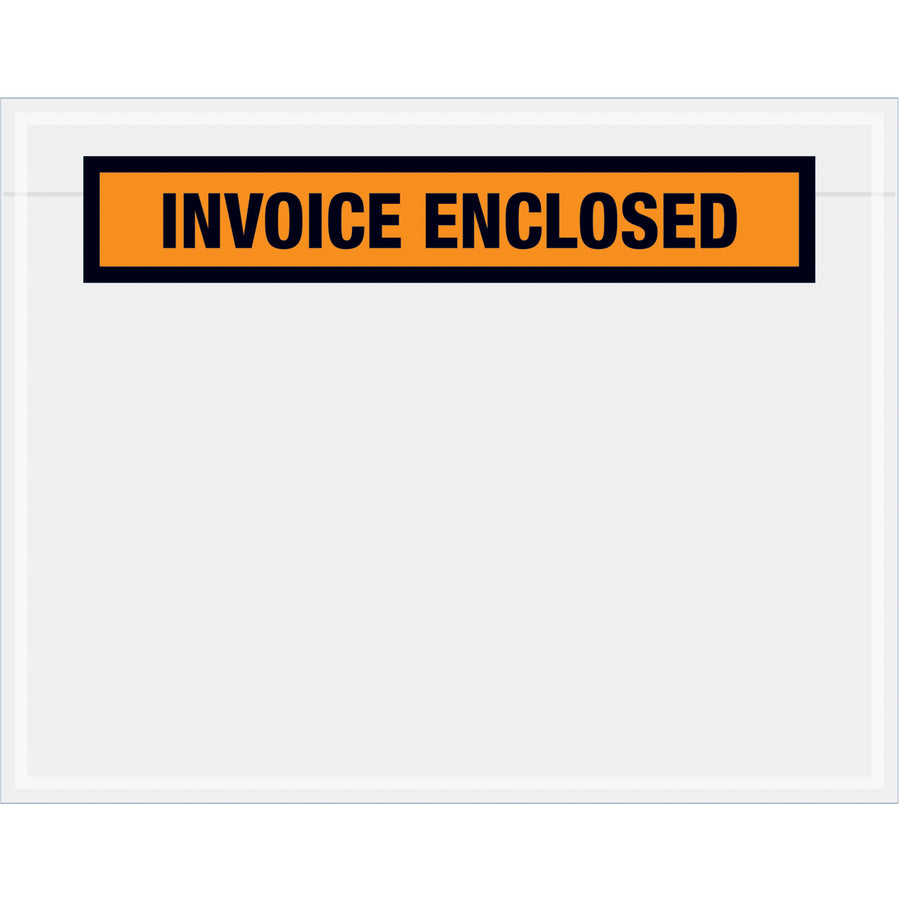 4-1/2 x 6 Invoice Enclosed Envelopes (Panel Face Script) - ORANGE ...
