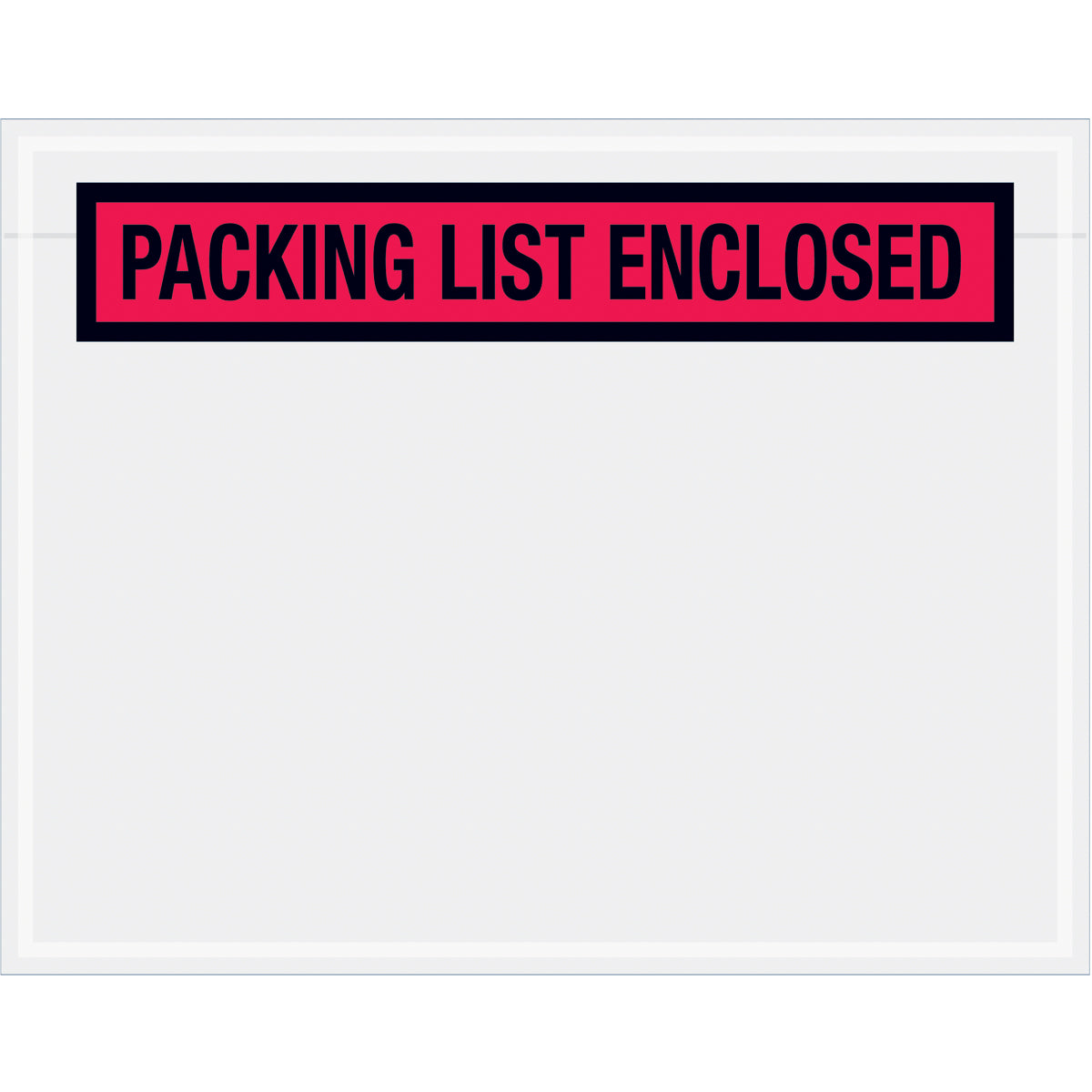 7 x 5-1/2 Packing List Enclosed Envelopes (Panel Face) - RED