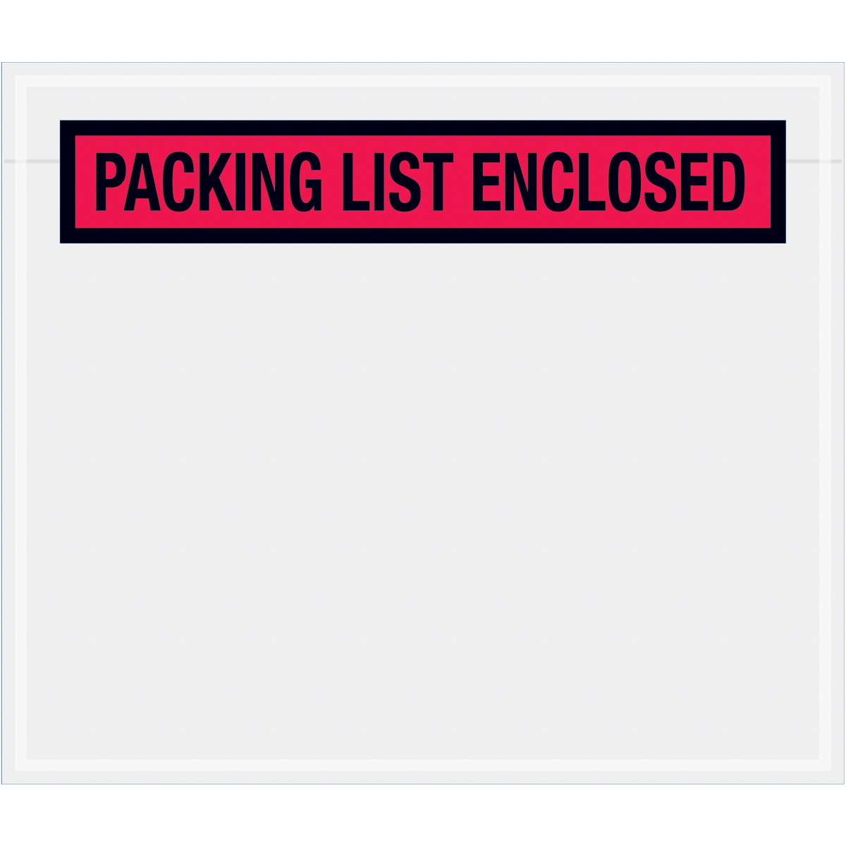 7 x 6 Packing List Enclosed Envelopes (Panel Face) - RED