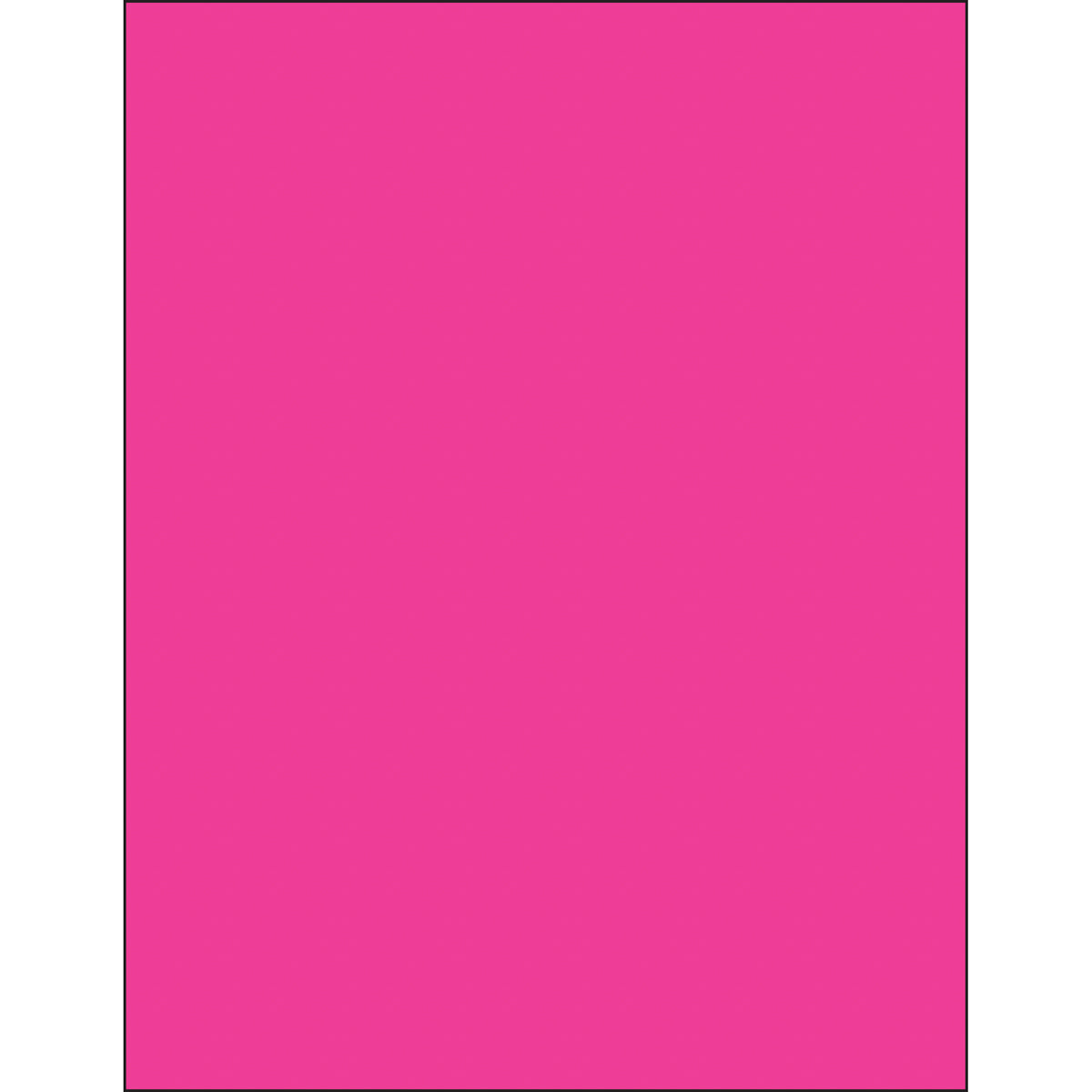 8 1/2 x 11" Fluorescent Pink Rectangle Laser Labels