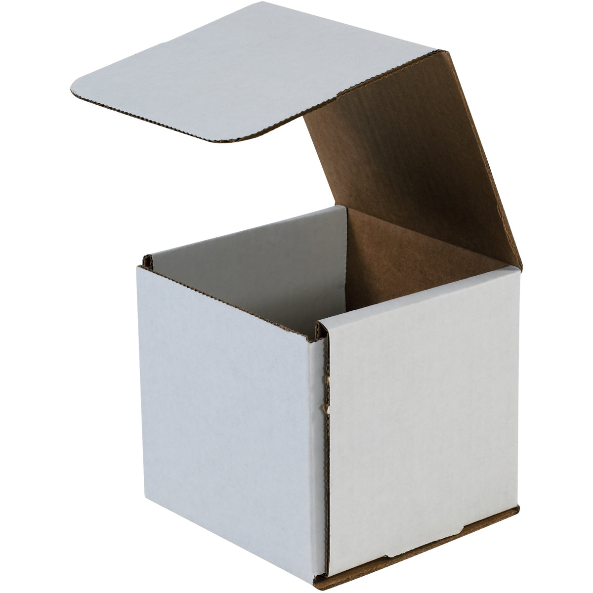 8 x 8 x 8 White Corrugated Mailers