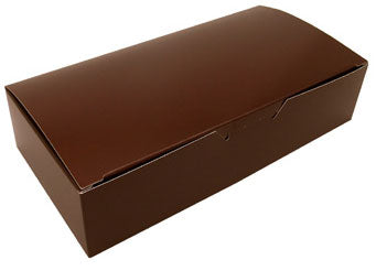9 x 4-1/2 x 2 (2 lb.) Brown 1 Piece Candy Boxes