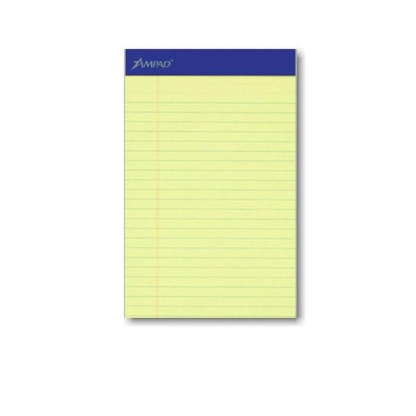 5" x 8" Yellow Junior Legal Pad, 12/Pack