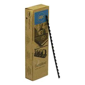 GBC Binding Comb, Black, 1/4" 100/Box