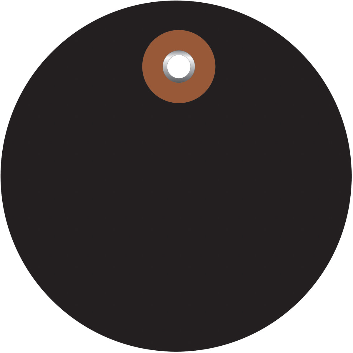3" Black Plastic Circle Tags