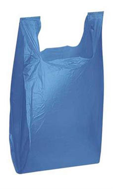 11 1/2 x 6 x 21 High Density Blue T-Shirt Bags