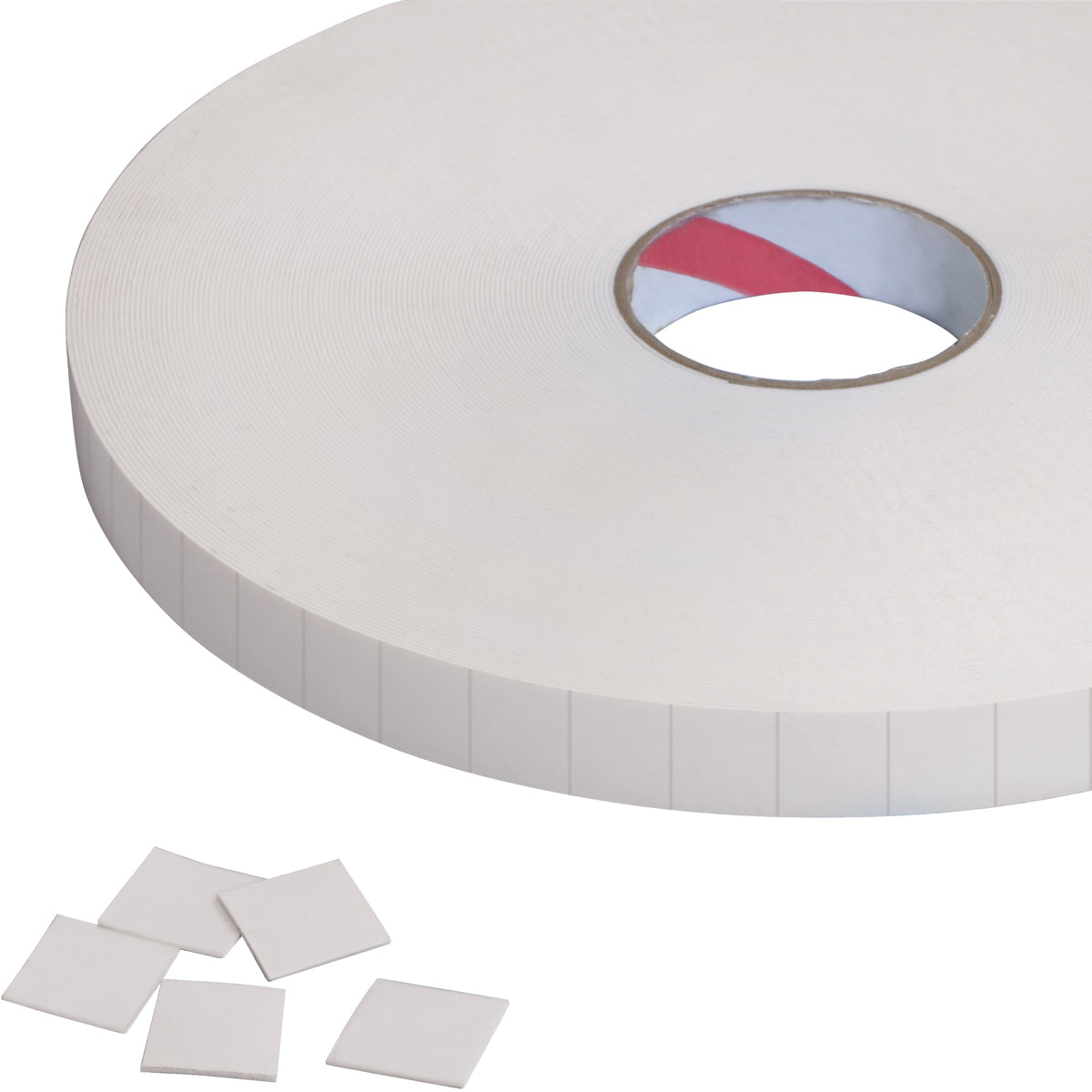 1 x 1" 1/16" Removable Double Sided Foam Squares 324/Case