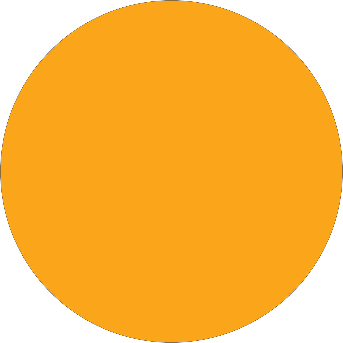 1/2" Fluorescent Orange Inventory Circle Labels 500/Roll