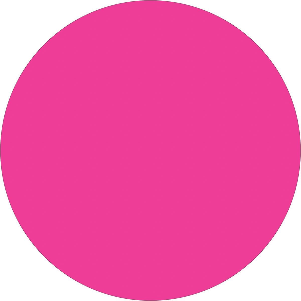 3" Fluorescent Pink Inventory Circle Labels 500/Roll