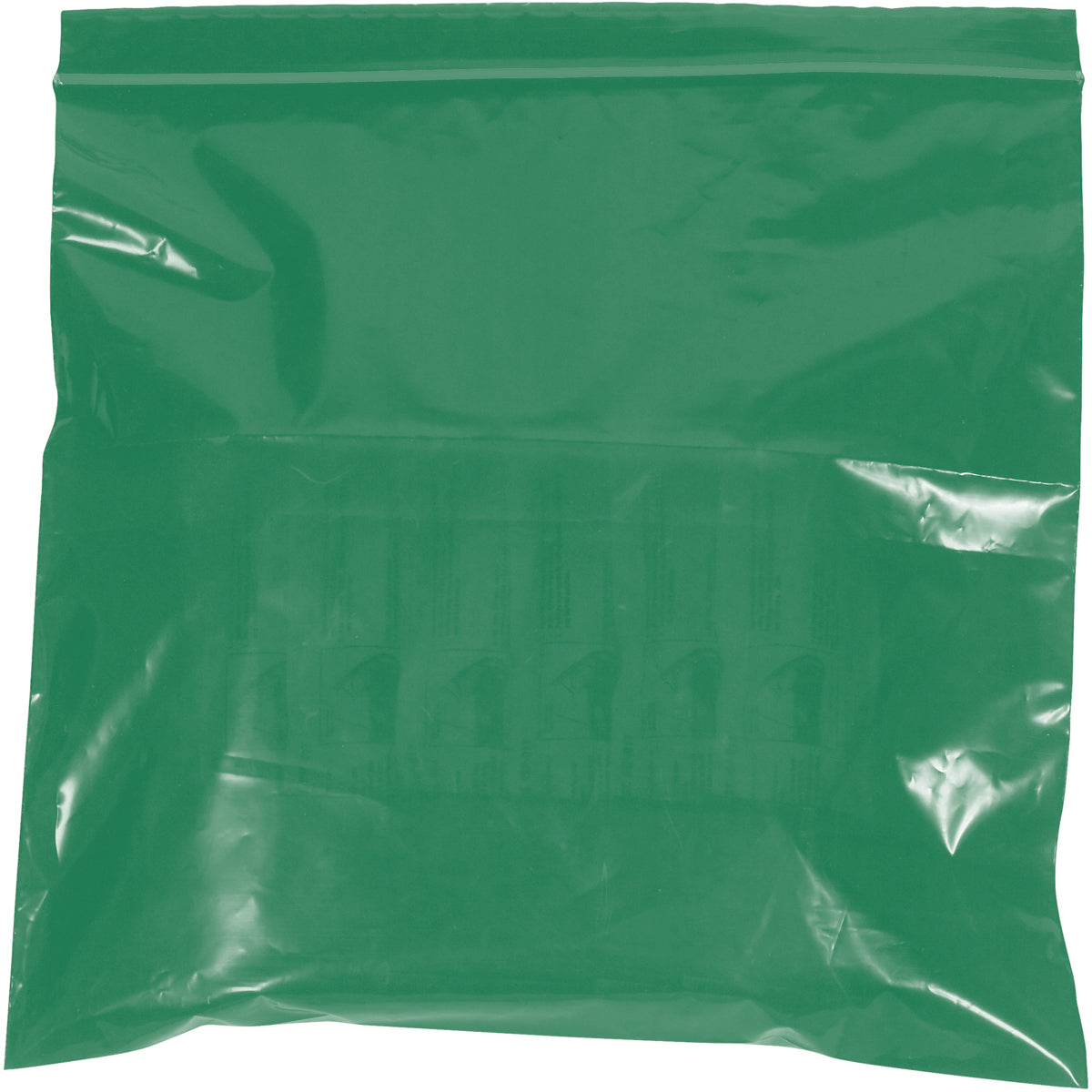 12 x 15" 2 Mil Green Reclosable Poly Bags