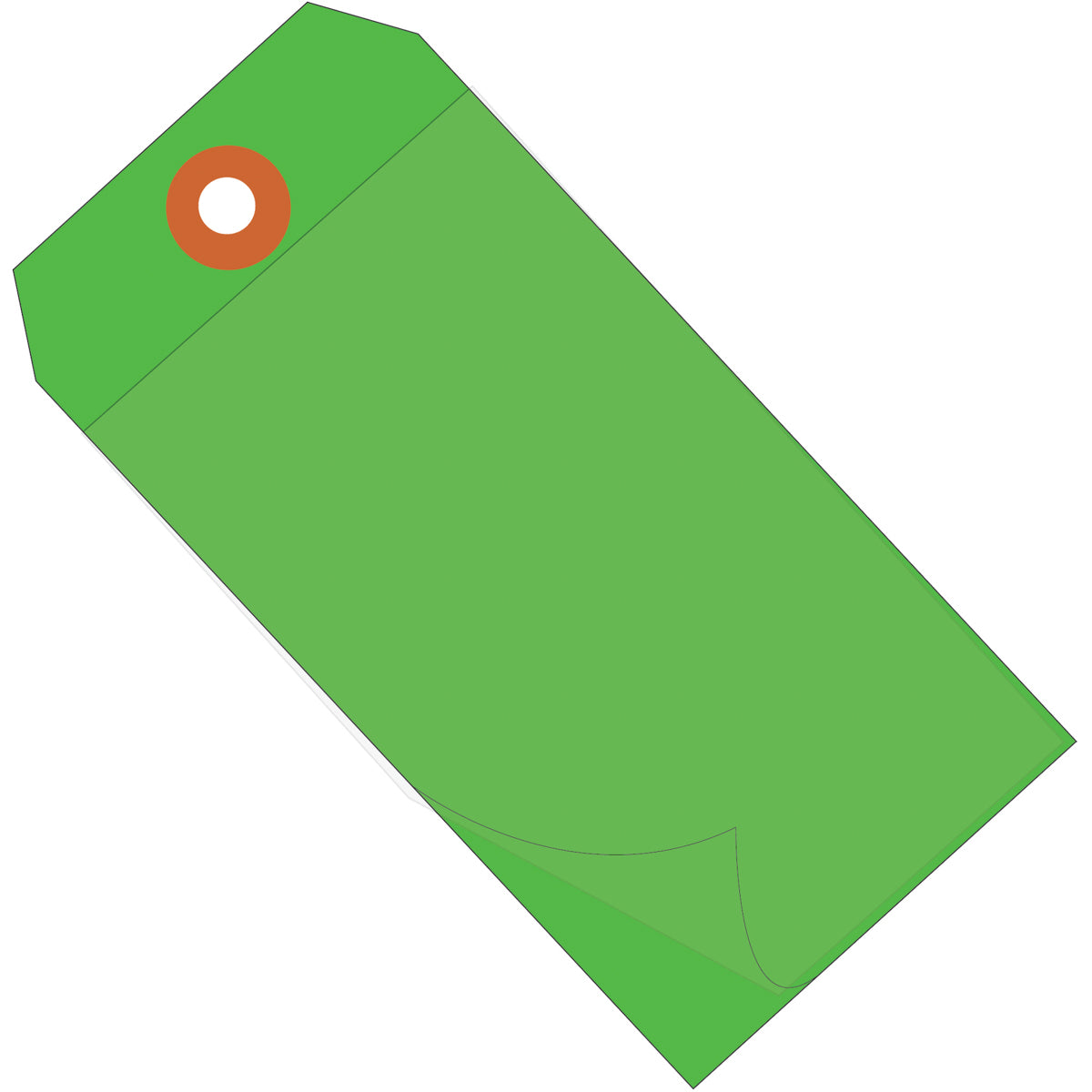 4 3/4 x 2 3/8 Green Self-Laminating Tags