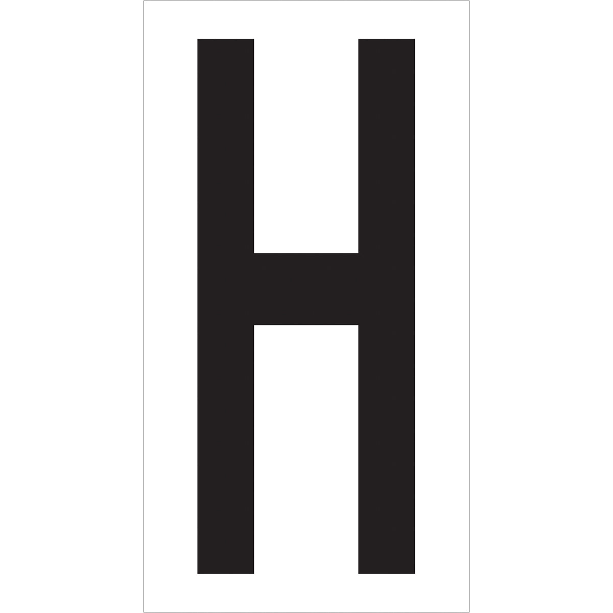 3 1/2" "H" Vinyl Warehouse Letter Labels