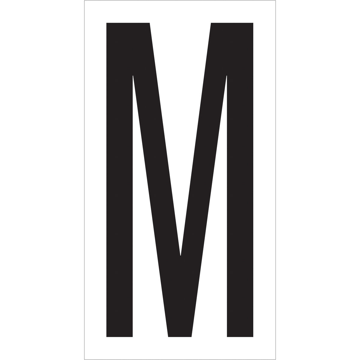 3 1/2" "M" Vinyl Warehouse Letter Labels