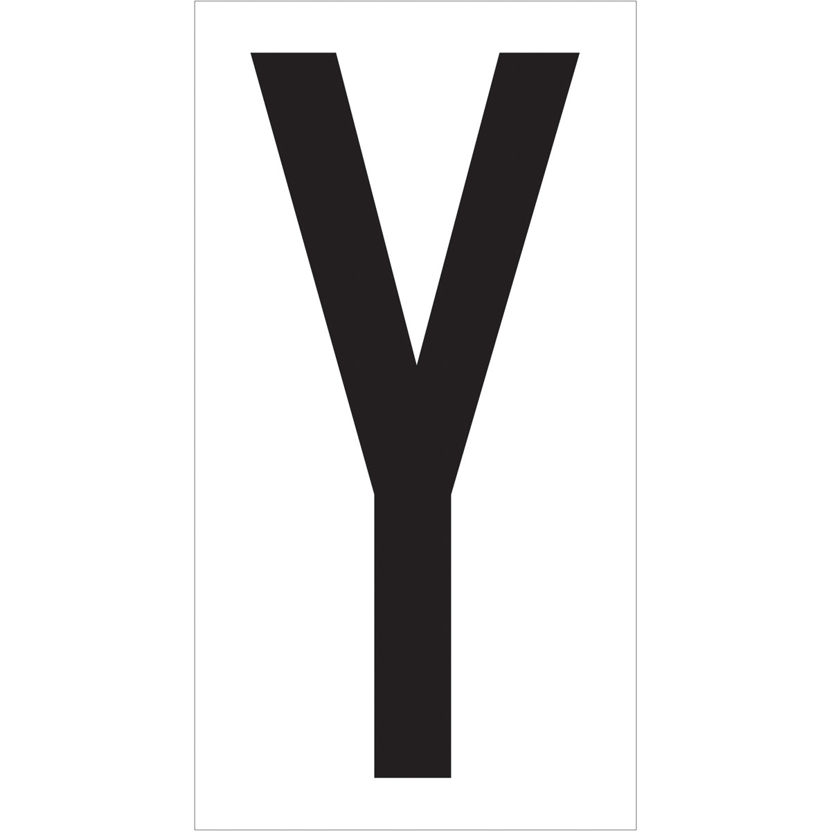 3 1/2" "Y" Vinyl Warehouse Letter Labels
