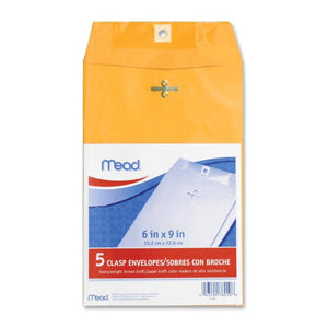 76010 Mead 6"x9" Kraft Clasp Envelopes