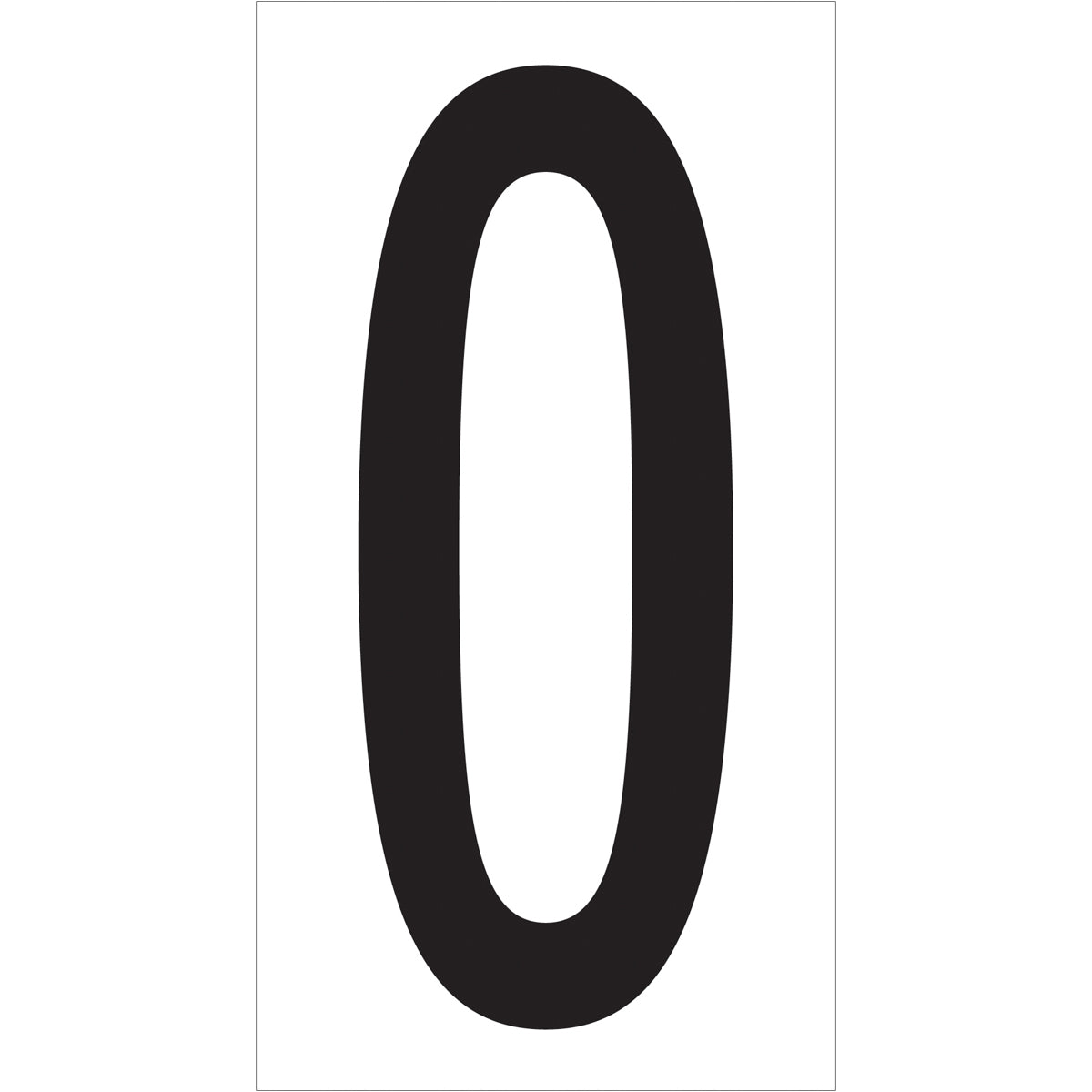 3 1/2" "0" Vinyl Warehouse Number Labels