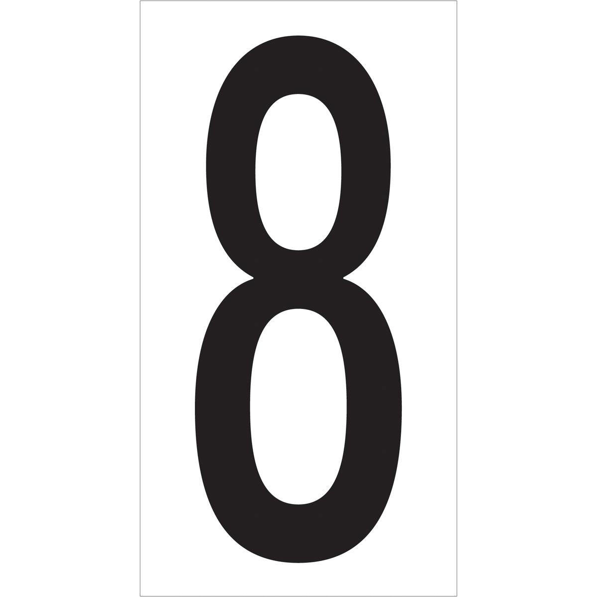 3 1/2" "8" Vinyl Warehouse Number Labels
