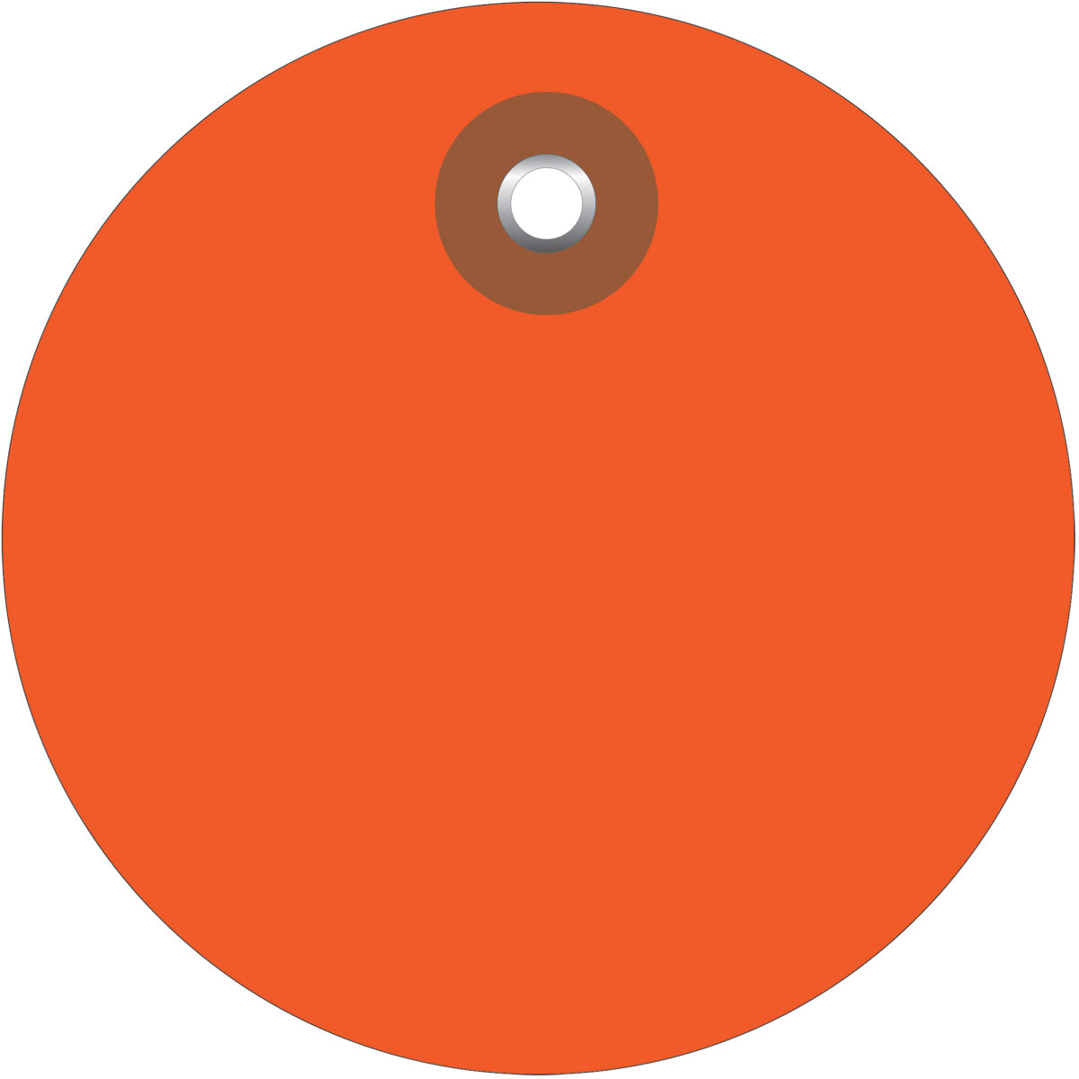 2" Orange Plastic Circle Tags