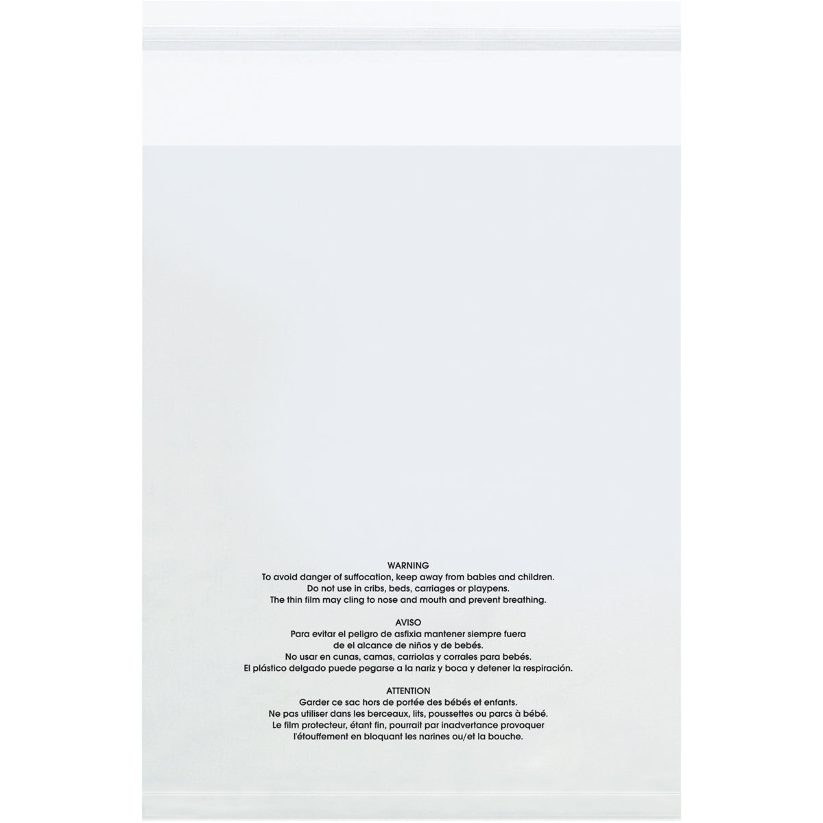 22 x 24" 1.5 Mil Resealable Suffocation Warning Poly Bags