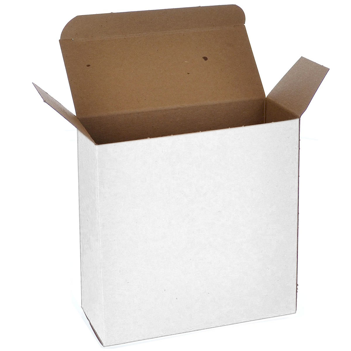 5 1/4 x 2 1/4 x 5 1/4 White Chipboard Boxes