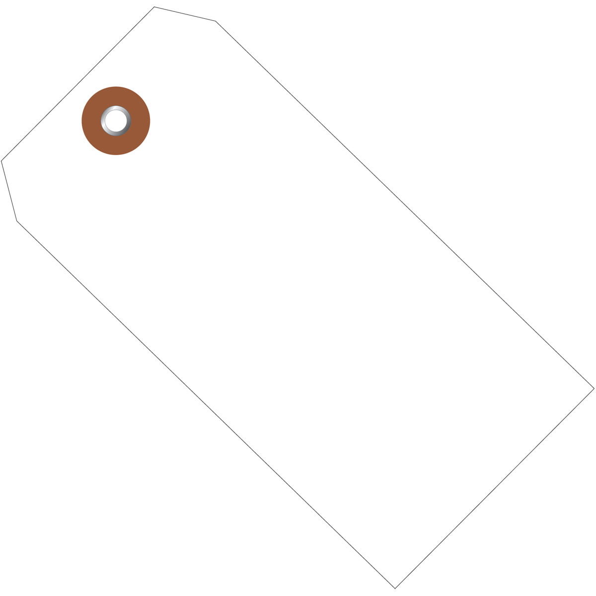 4 3/4 x 2 3/8 White Plastic Shipping Tags